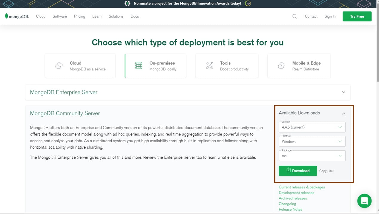 نحوه نصب پایگاه داده MongoDB بر روی ویندوز